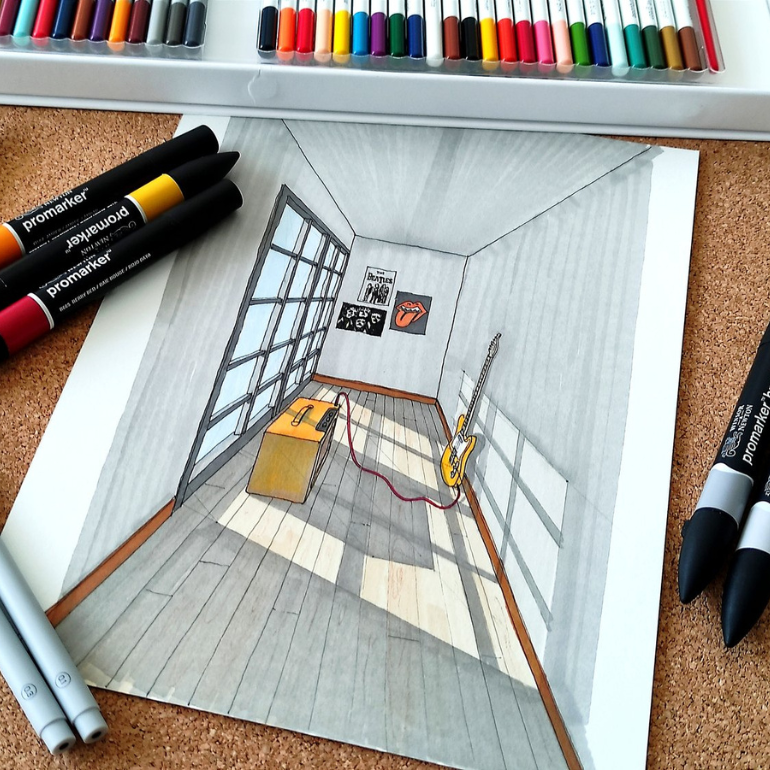 How to draw shadows in a room – Winsor & Newton NA