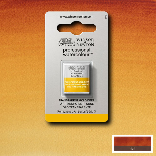 Professional Watercolour - Transparent Gold Deep / Quinacridone Gold ...