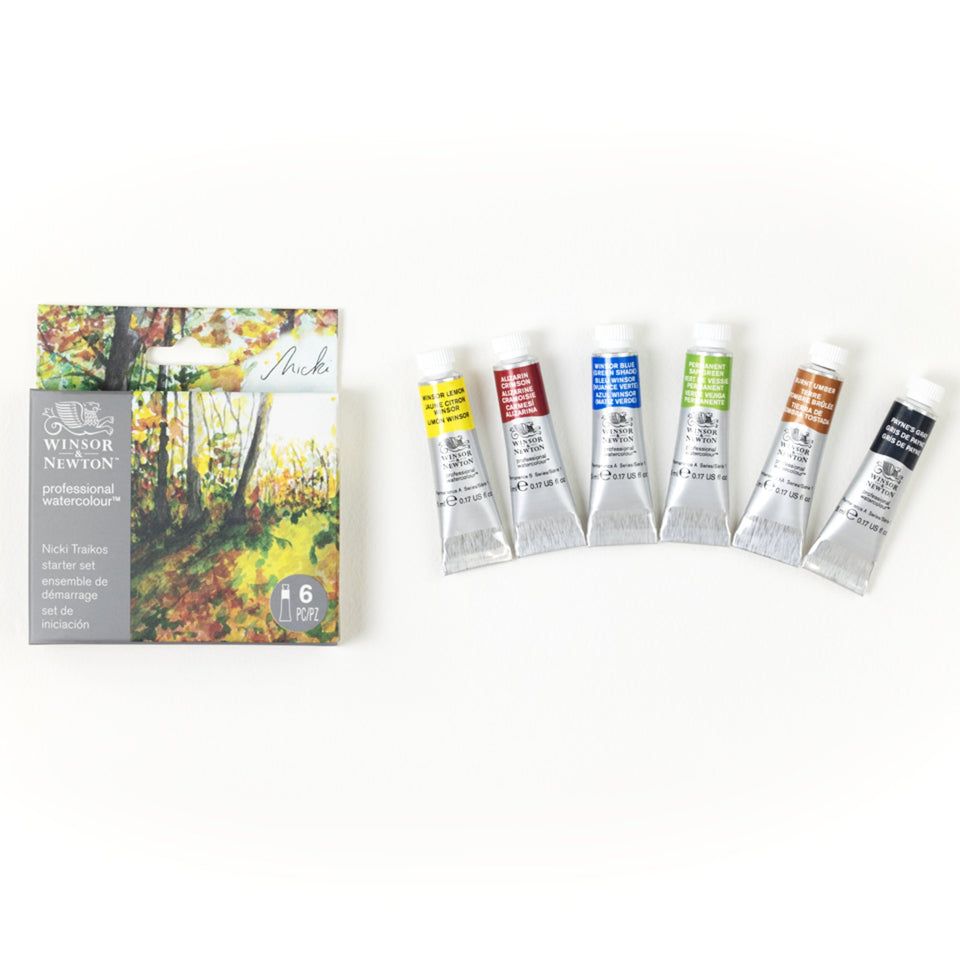 Professional Watercolours 6x5ml Nicki Traikos Starter Set – Winsor ...