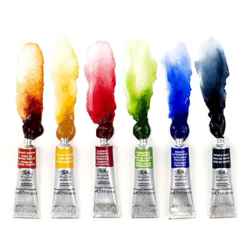 Professional Watercolour Essential Set 6x5ml Tubes – Winsor & Newton NA