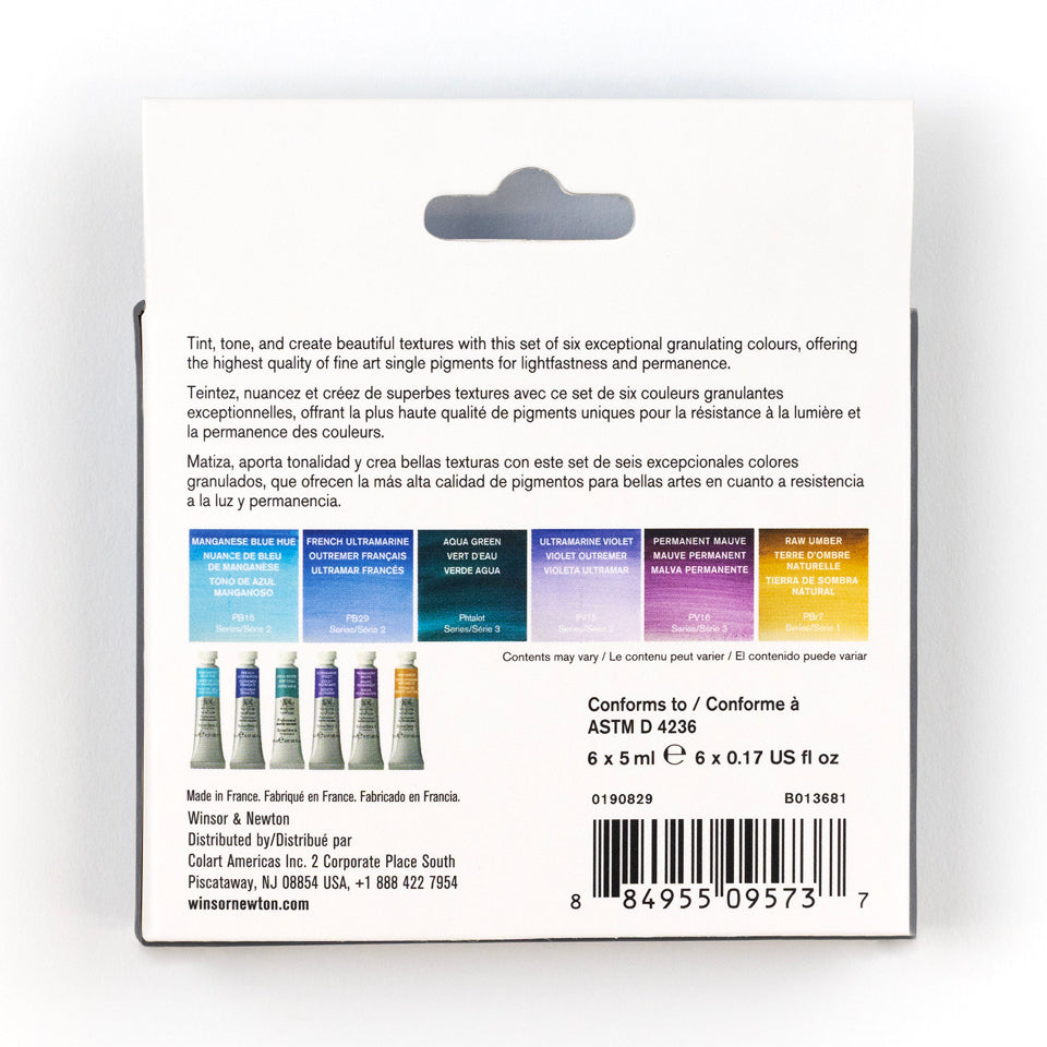 Professional Watercolour Granulating Set 6x5ml Tubes – Winsor & Newton NA