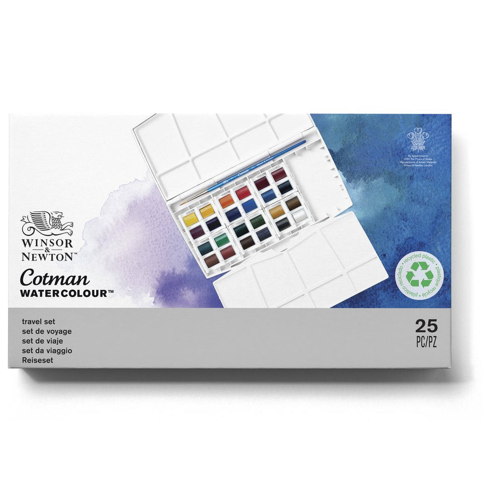Cotman Watercolours Painting Plus 24 Half Pan Set – Winsor & Newton NA