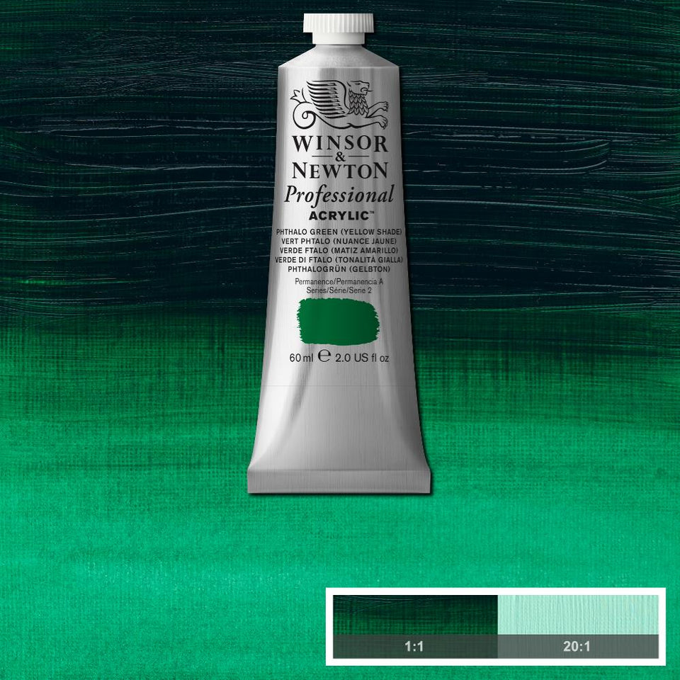 Professional Acrylic - Phthalo Green (Yellow Shade) – Winsor & Newton NA