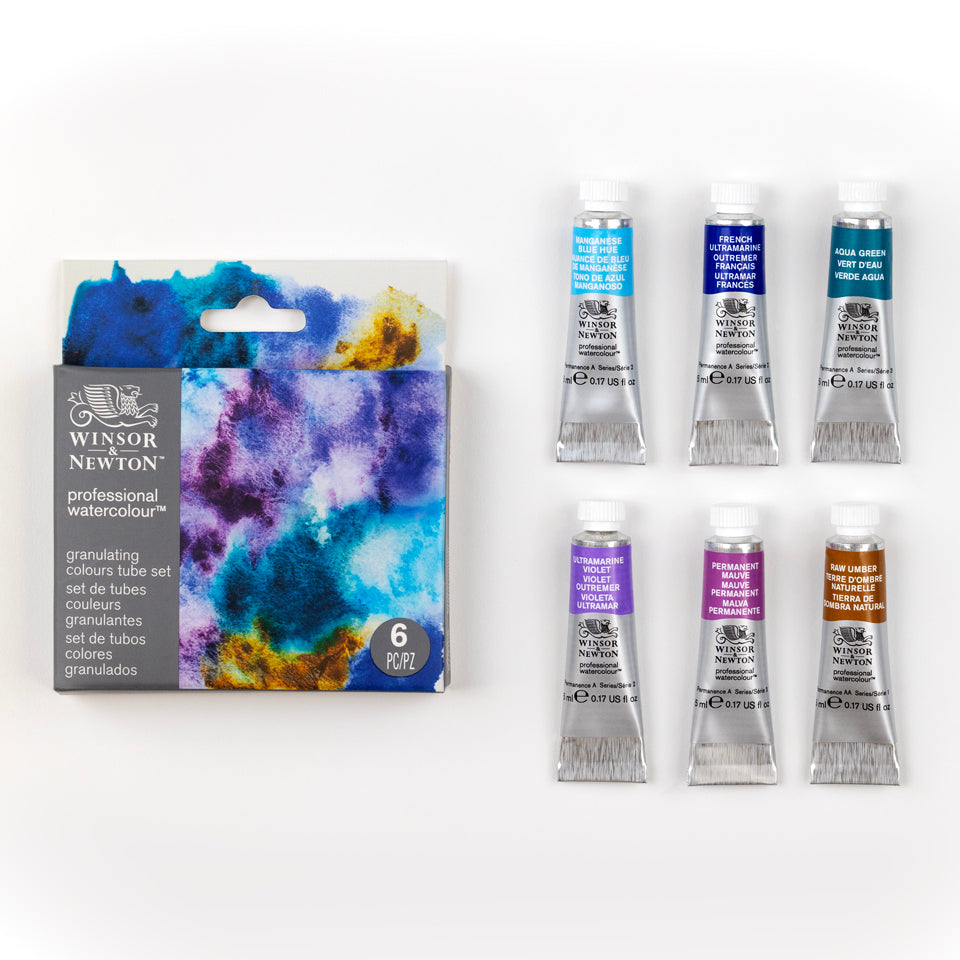 Professional Watercolour Granulating Set 6x5ml Tubes – Winsor & Newton NA
