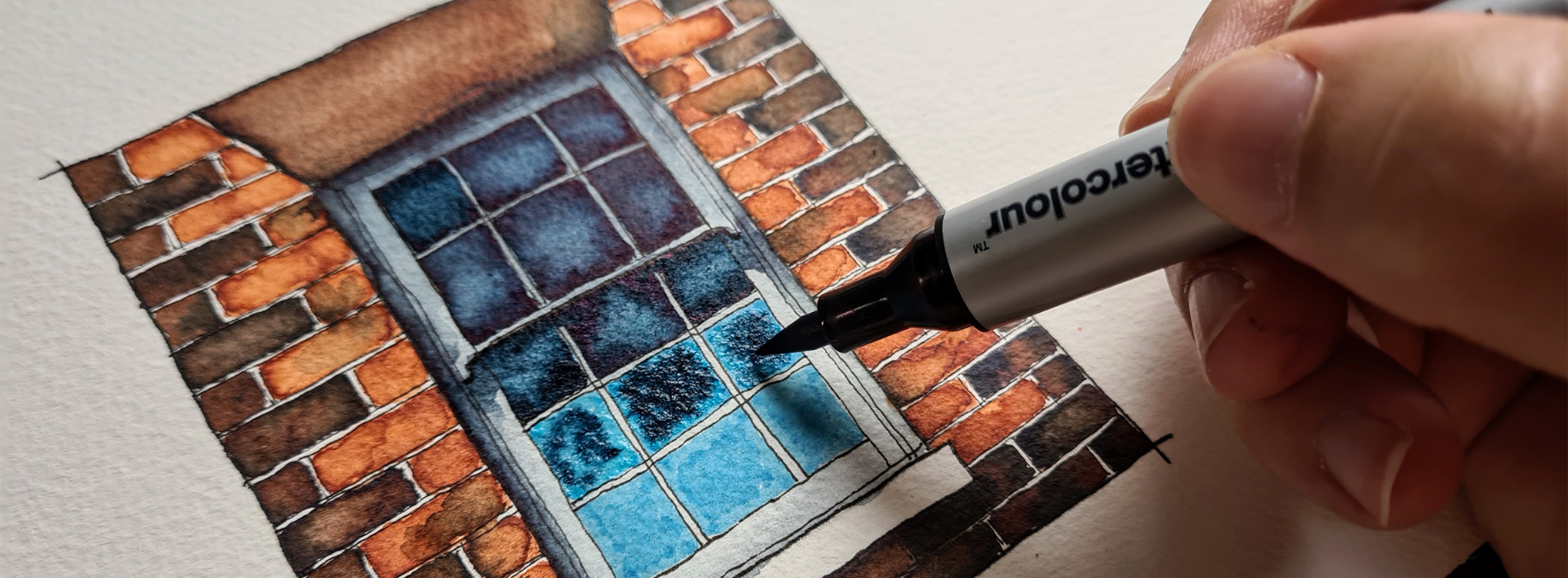 How to draw windows and brickwork – Winsor & Newton NA